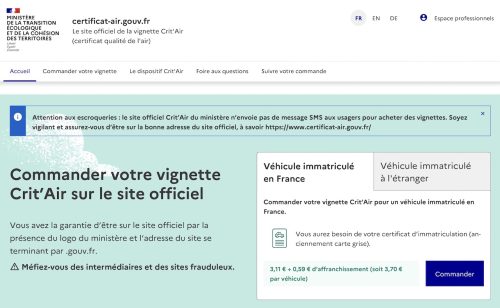 VIGNETTE CRIT’AIR ATTENTION AUX ARNAQUES PAR SMS - AUTO MAG